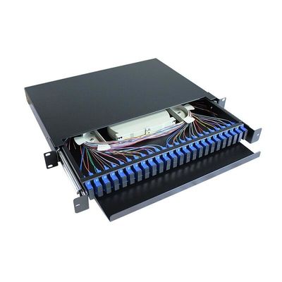 24 Port Rack Mount Fibre Termination Box Patch Panel ODF 24 Cores